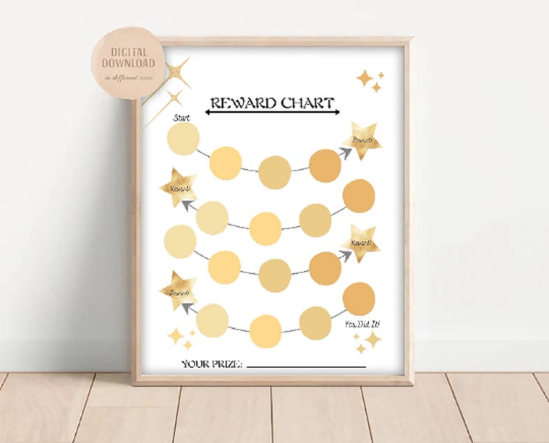 Tabla de recompensas Rainbow Kids: Registro imprimible de rutinas ...