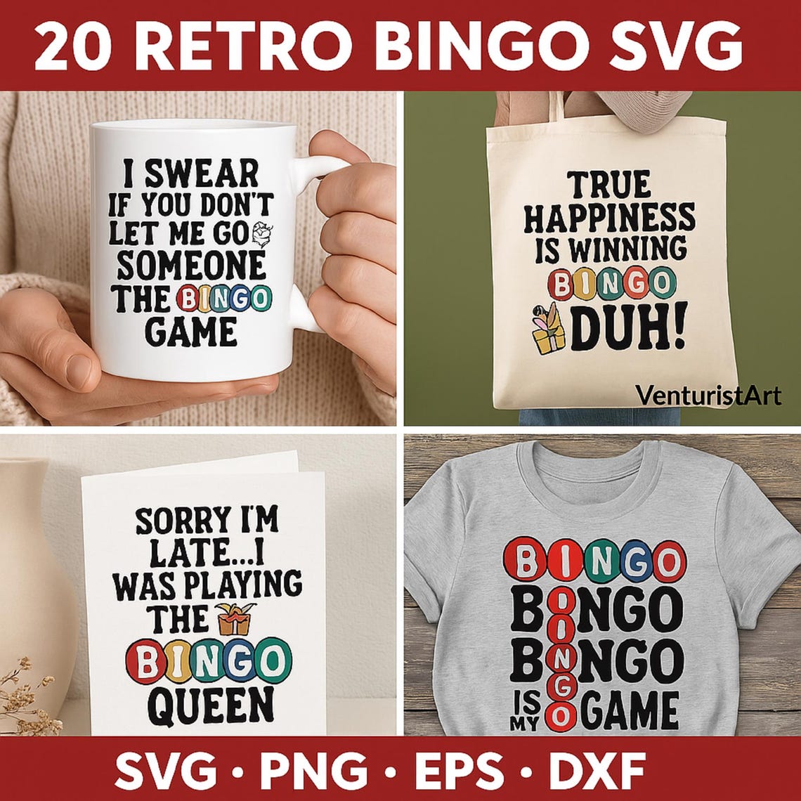 Bingo SVG Bundle, Bingo Player SVG, Bingo PNG Bundle, Bingo Shirt Svg ...