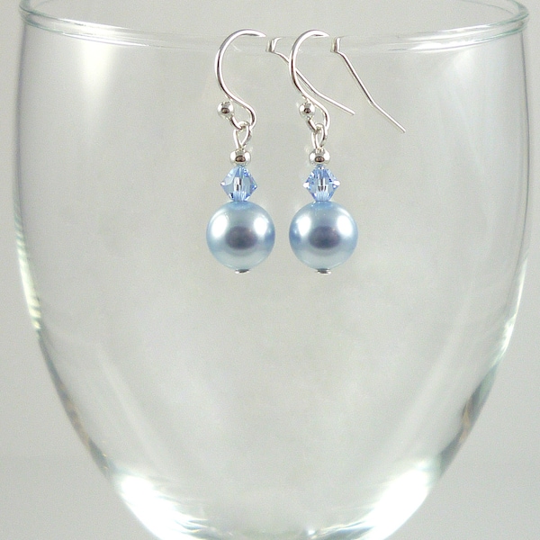 Blue Pearl Earrings - Etsy