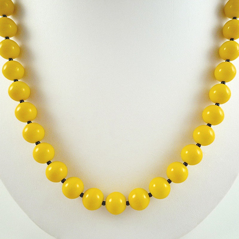 Yellow Necklace - Etsy