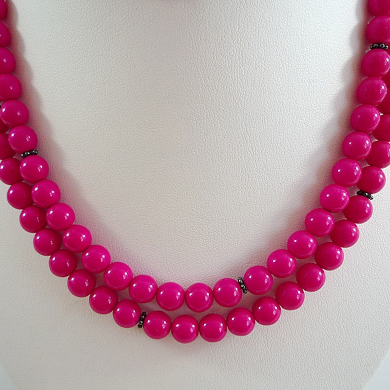 Pink Necklace - Etsy