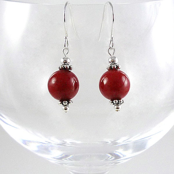 Red Dangle Earrings - Etsy