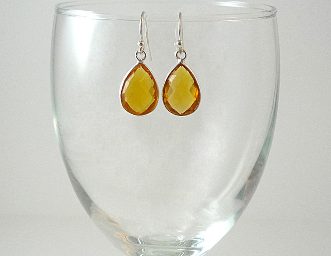 Rose Quartz Earrings Gemstone Earrings Pale Pink Quartz | Etsy