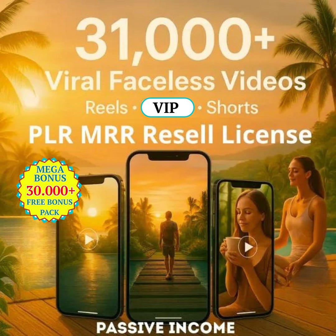 31000+ Viral Faceless Reels Bundle PLR MRR Digital Products Social ...