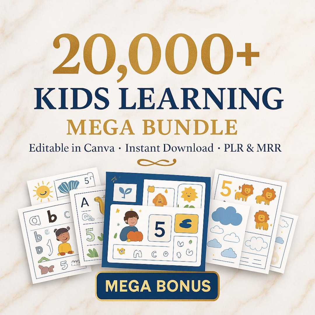 Kids Learning Mega Bundle | 20,000+ Educational Worksheets and ...