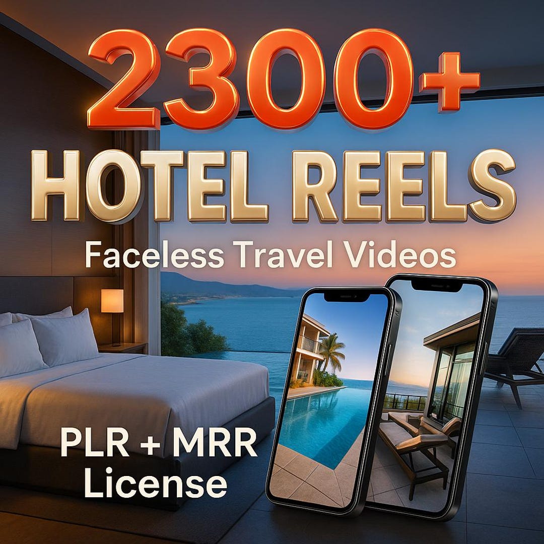 2300+ Luxury Hotel Reels | Faceless Travel Videos (PLR + MRR) - Etsy