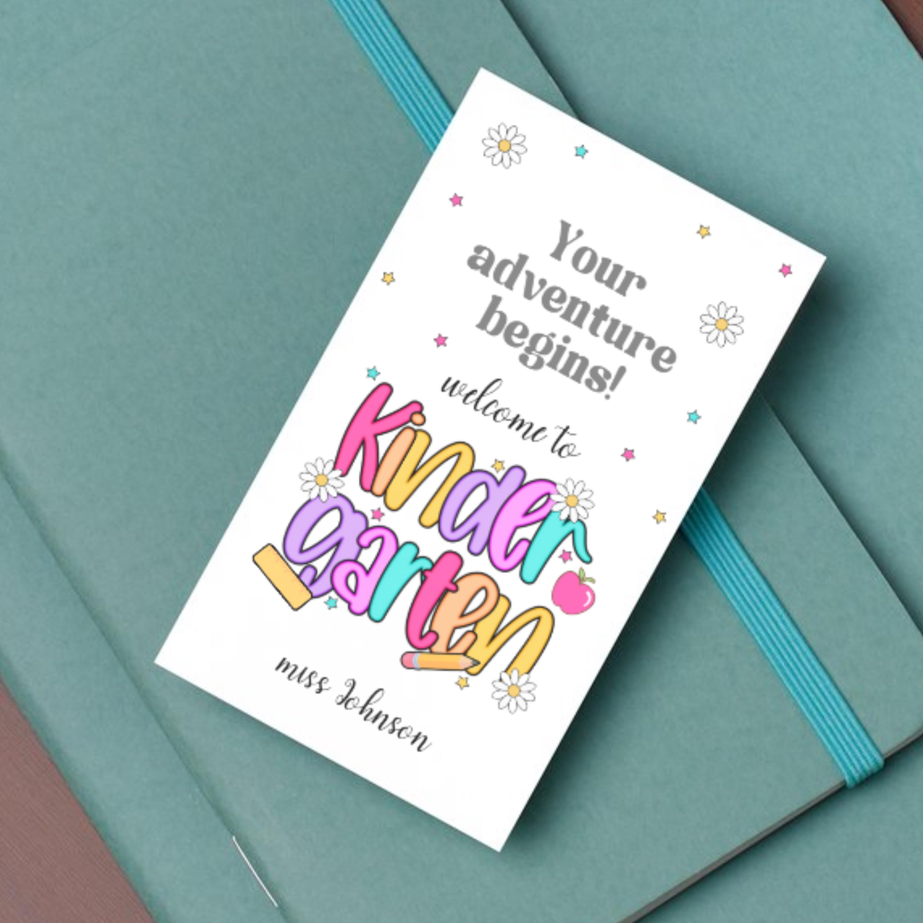 Kindergarten Welcome Tag Printable | Editable First Day of School Favor ...