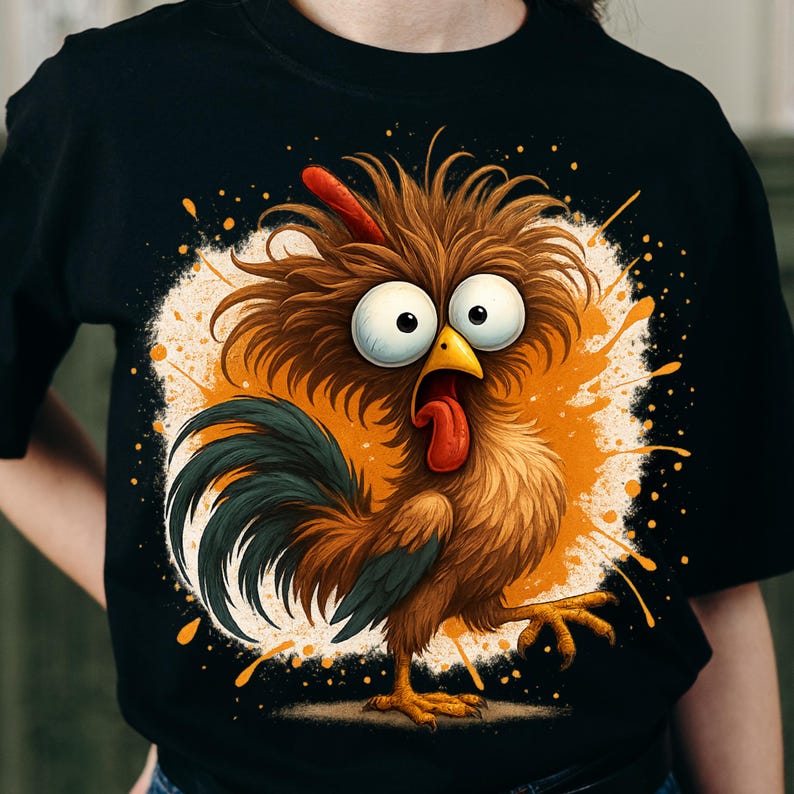 Funny Rooster Meme Png, Funny F-caw-f Chicken PNG, Crazy Hen Digital ...