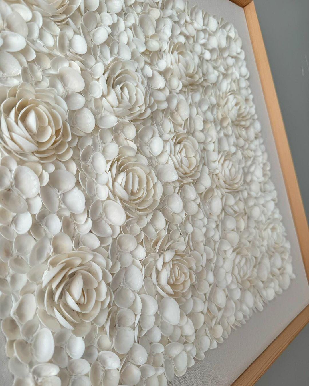Seashell Wall Art, White Wall Sculpture, Organic Modern Decor, Boho ...