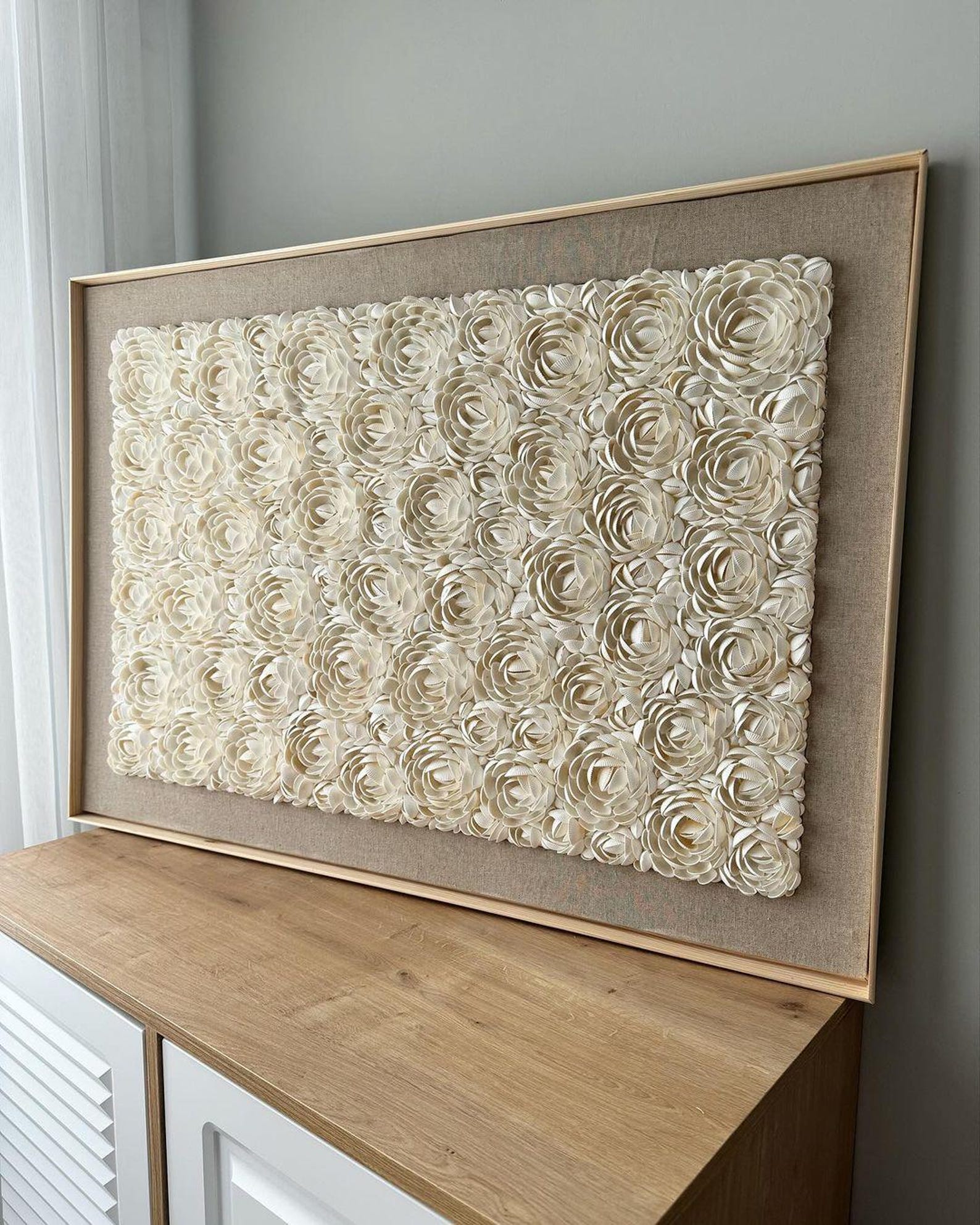 3D Shell Flower Wall Art: Textured Coastal Decor - Etsy