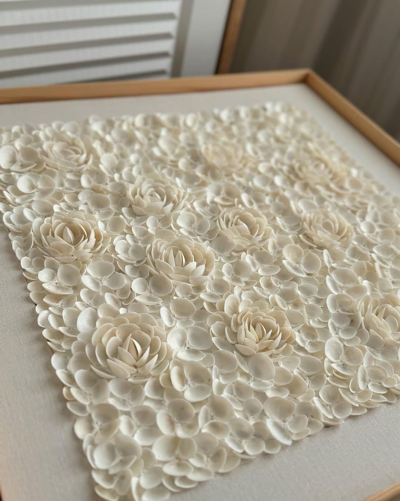 Seashell Wall Art, White Wall Sculpture, Organic Modern Decor, Boho ...