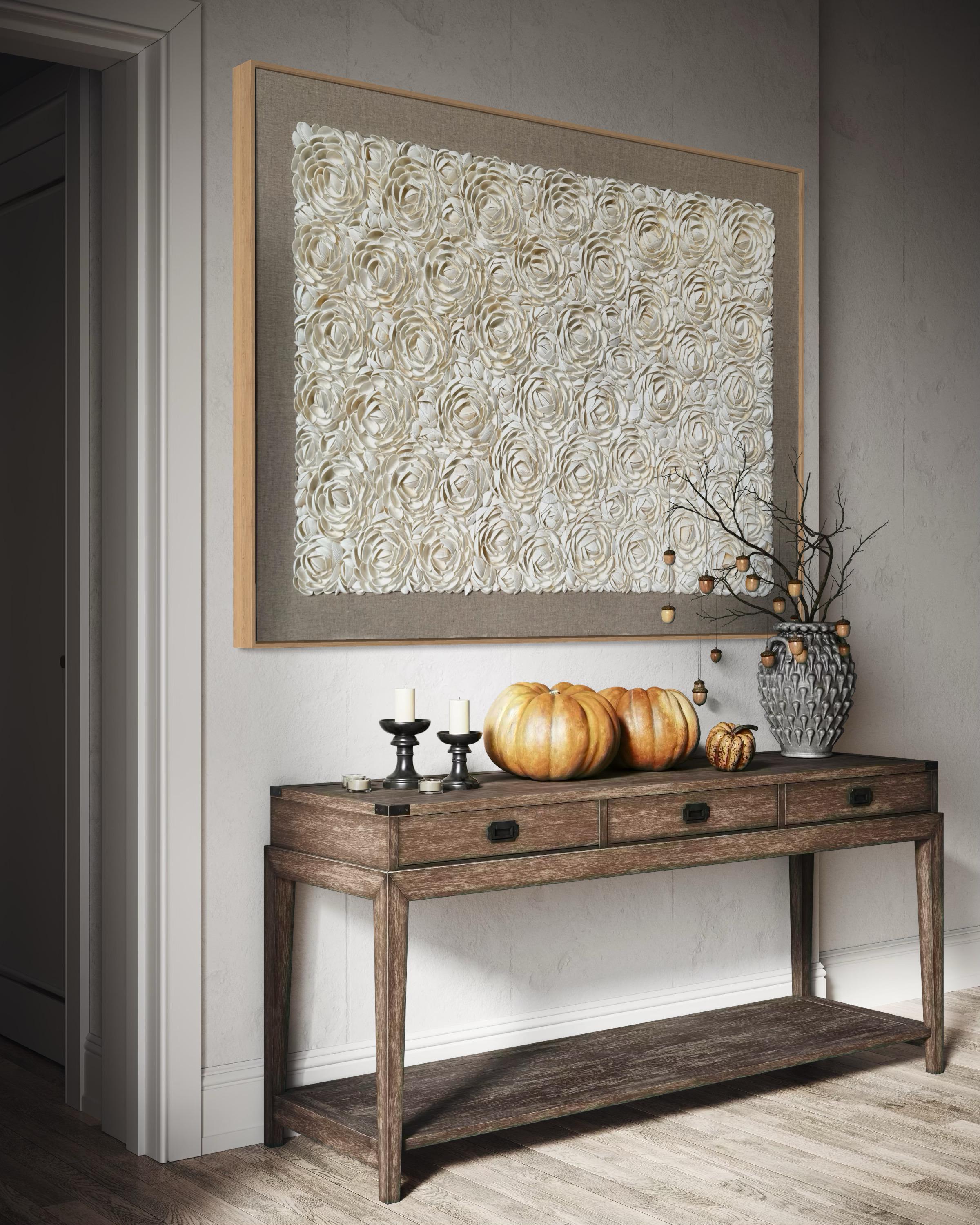 3D Shell Flower Wall Art: Textured Coastal Decor - Etsy