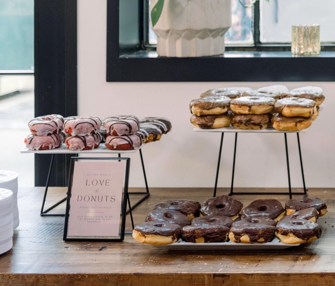 Minimalist Donuts & Coffee Sign | Donut Bar Sign Template | Editable ...