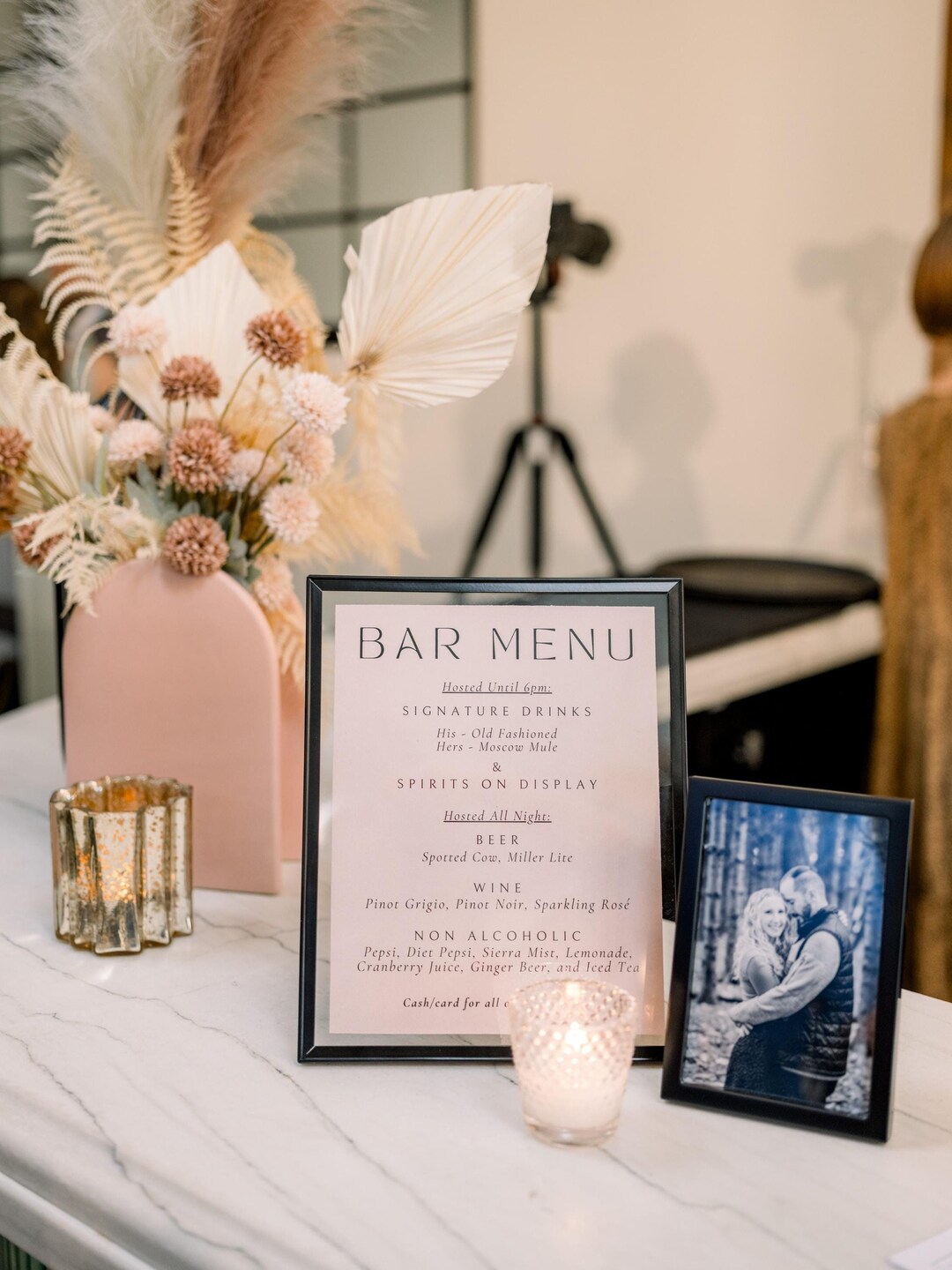 Minimalist Wedding Bar Menu | Wedding Bar Menu Template | Editable ...