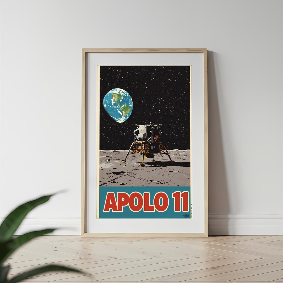 Nasa Poster | Apollo 11 Poster #1003 | Nasa Wall Decor | Nasa Art ...