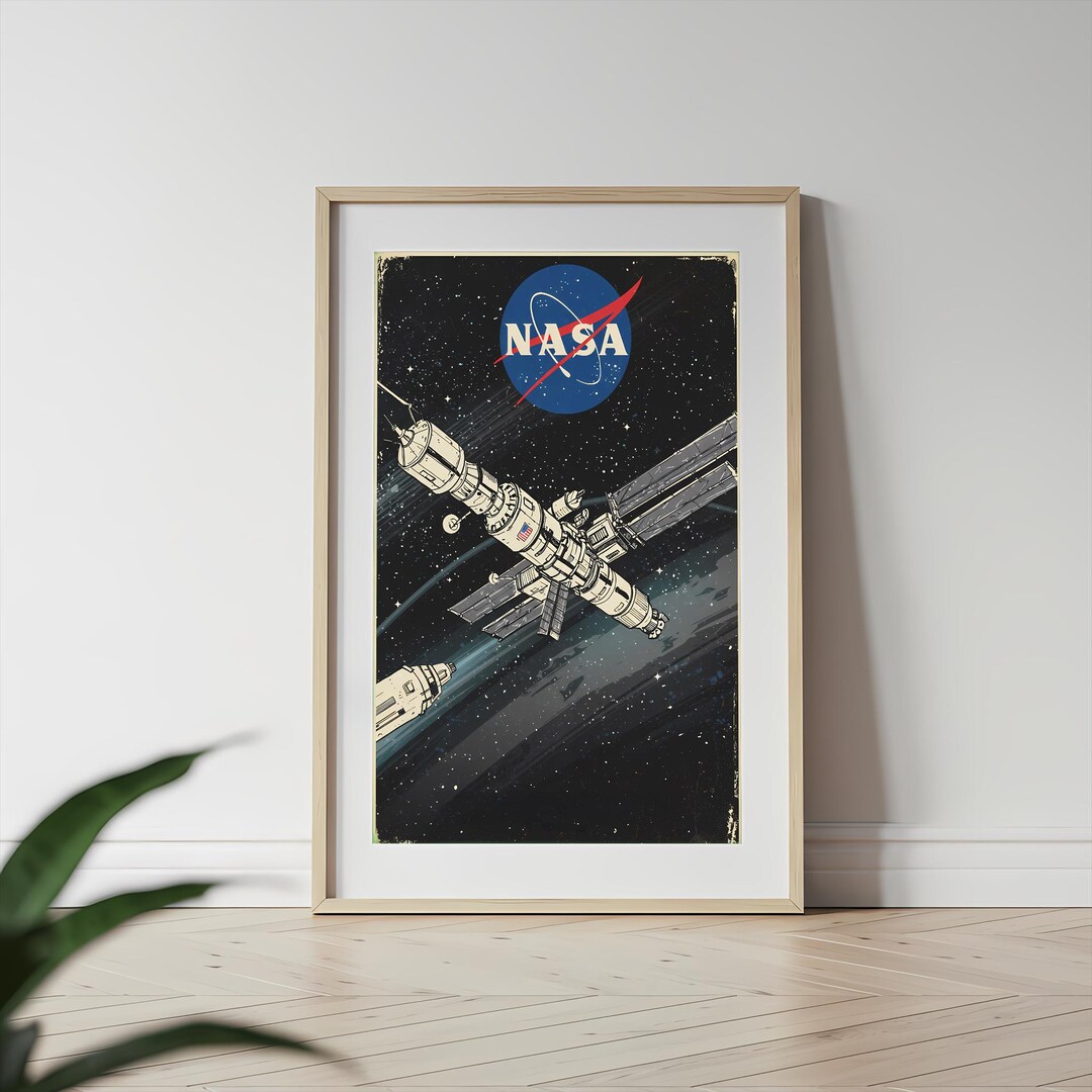 Nasa Poster | Space Station Poster #1017 | Nasa Wall Decor | Nasa Art ...