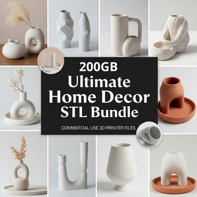 3D Home Decor STL Mega Bundle | Printable Modern Interior Models - Etsy
