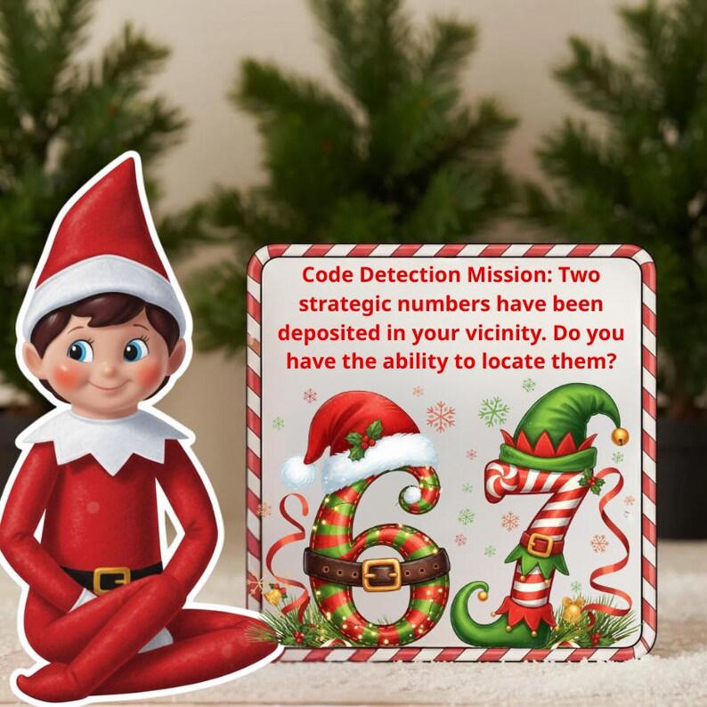 6-7 Elf Printable Prop & Letter | Viral Christmas Idea (digital ...