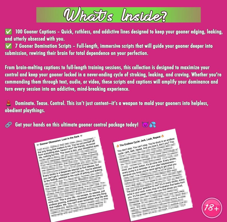 The Ultimate Gooner's Journey 7 Scripts 100 Captions L Scripts for ...