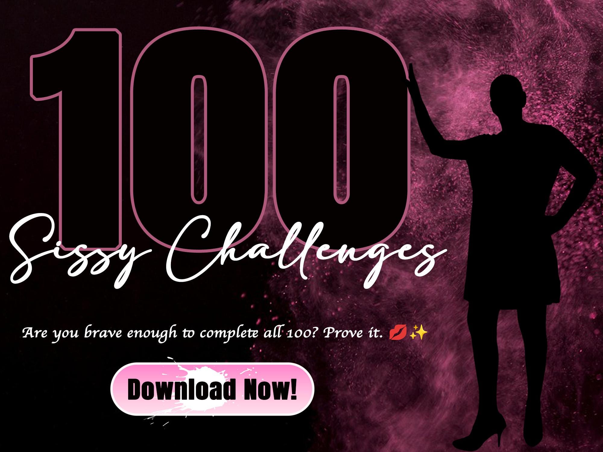 100 Sissy Challenges Checklist L Guide for Sissies, Sissy Training, Dominant Feminization ...