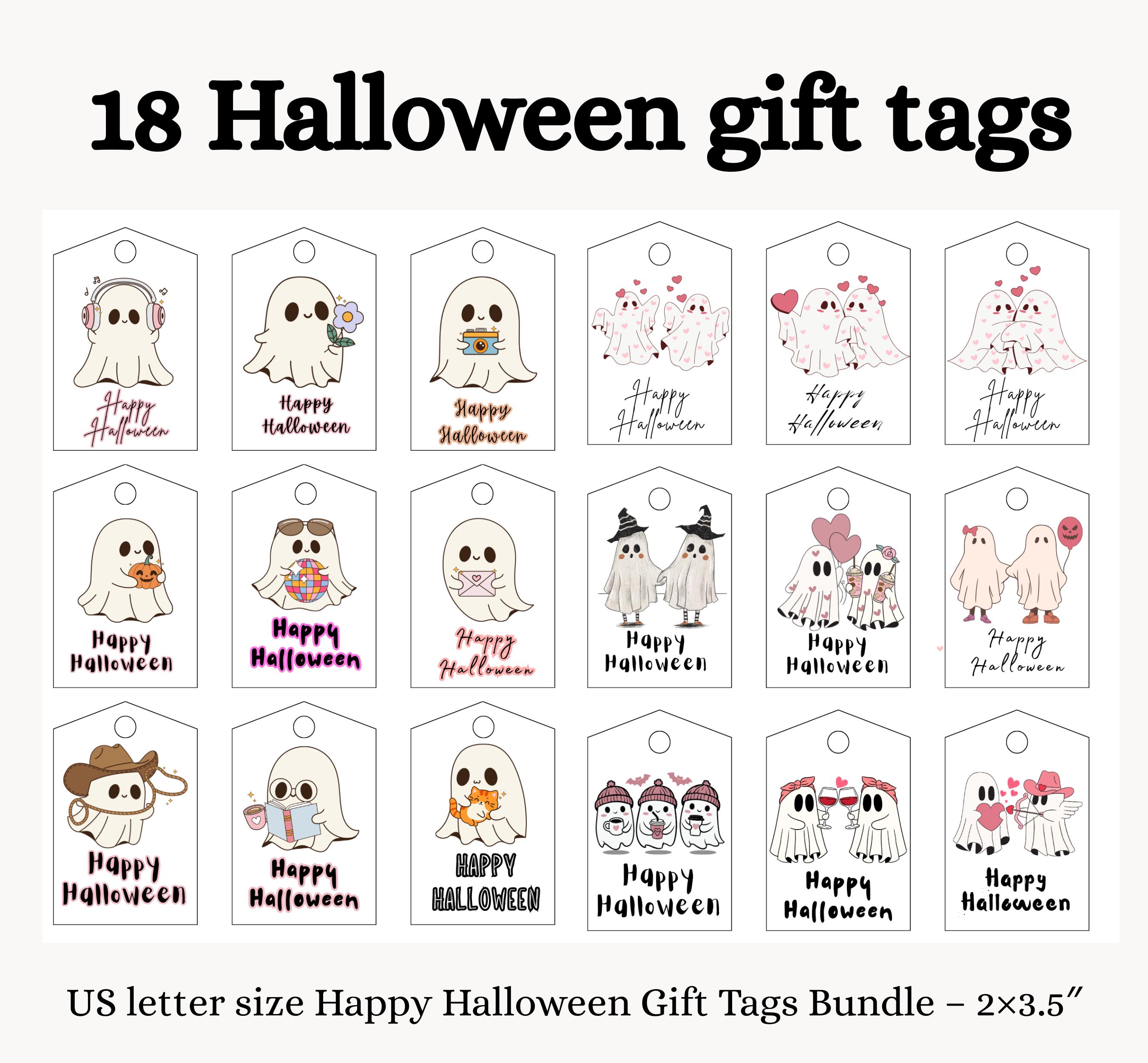 Printable Halloween Gift Tag, Halloween Class Gift Tag, Halloween Favor ...