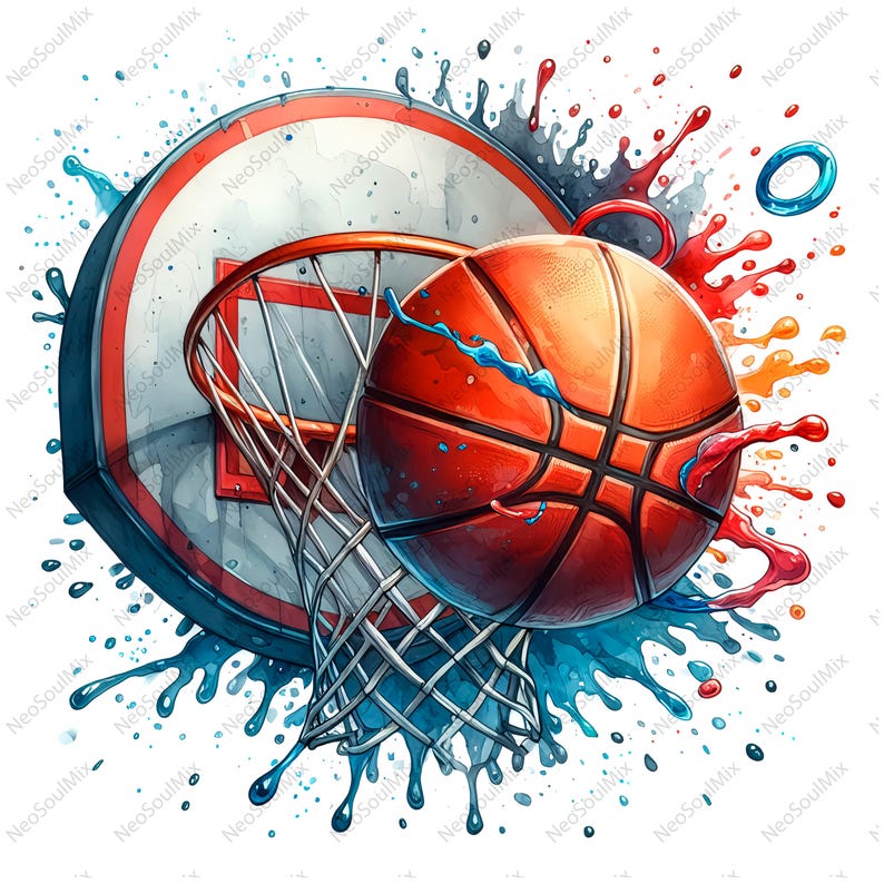 24 Watercolor Basketball Clipart | Sports Basketball | Printable ...