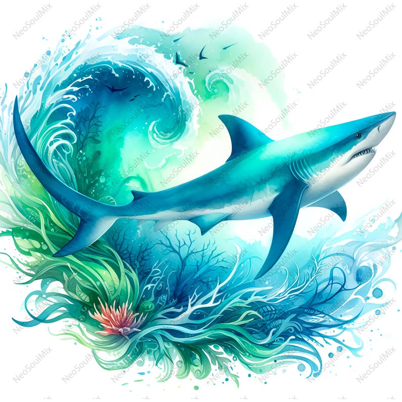 25 Shark Clipart | Graphics Shark | Shark Clipart Illustration ...