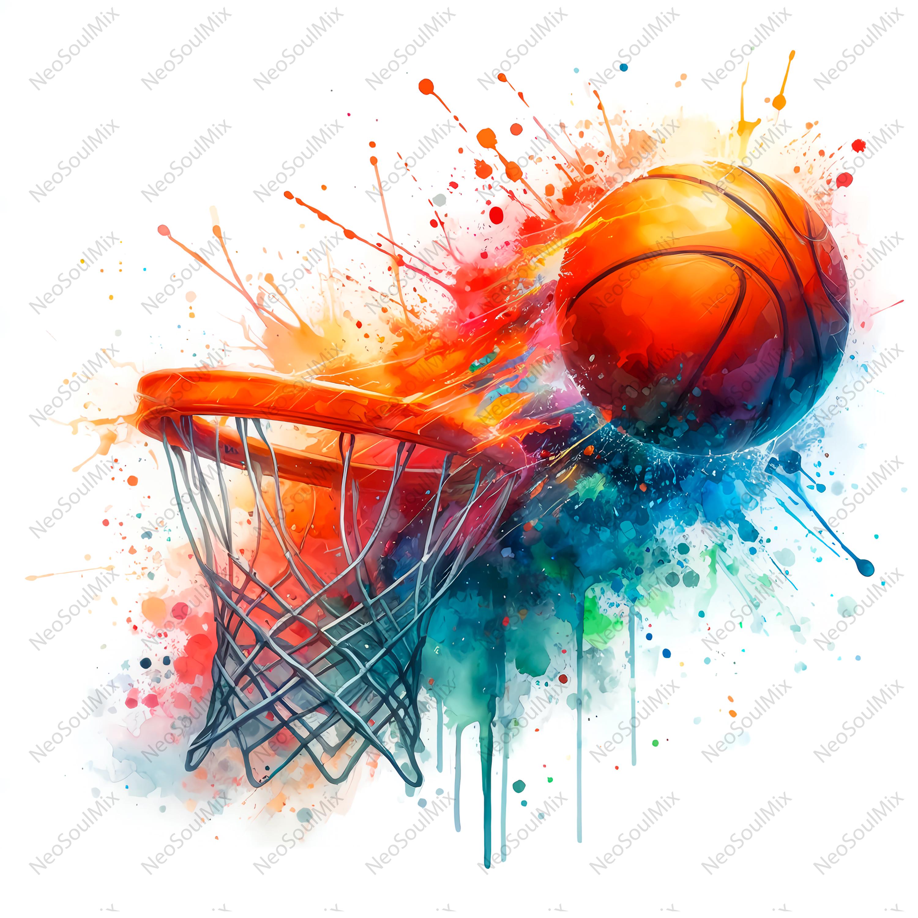 20 Watercolor Basketball Clipart | Sports Basketball | Printable ...