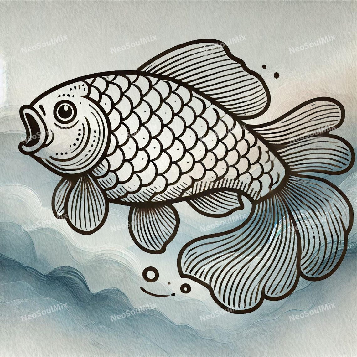Black Fish Clipart, Sea Animals SVG, Daughter Fish, Ocean Clipart ...