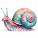 26 Snail | Folk Art Snail Clipart | Whimsical Snail Illustrations ...