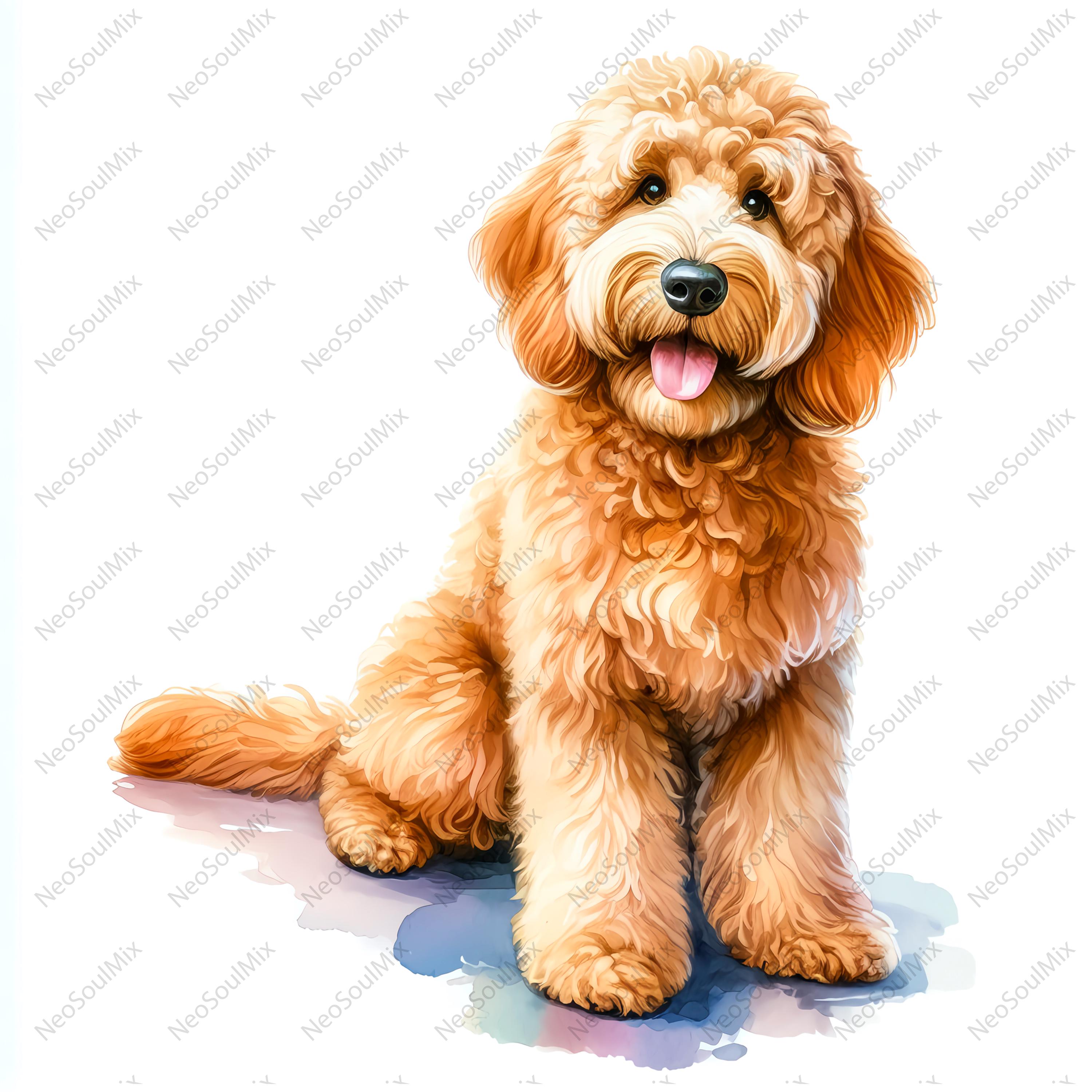 18 Goldendoodle Clipart | High Quality Jpgs | Digital Planner Art ...