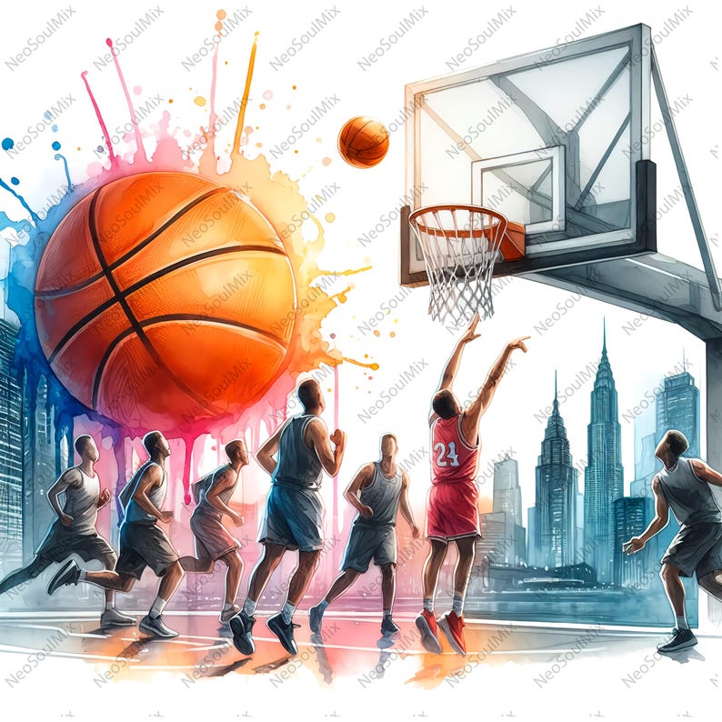 15 Watercolor Basketball Clipart | Sports Basketball | Printable ...