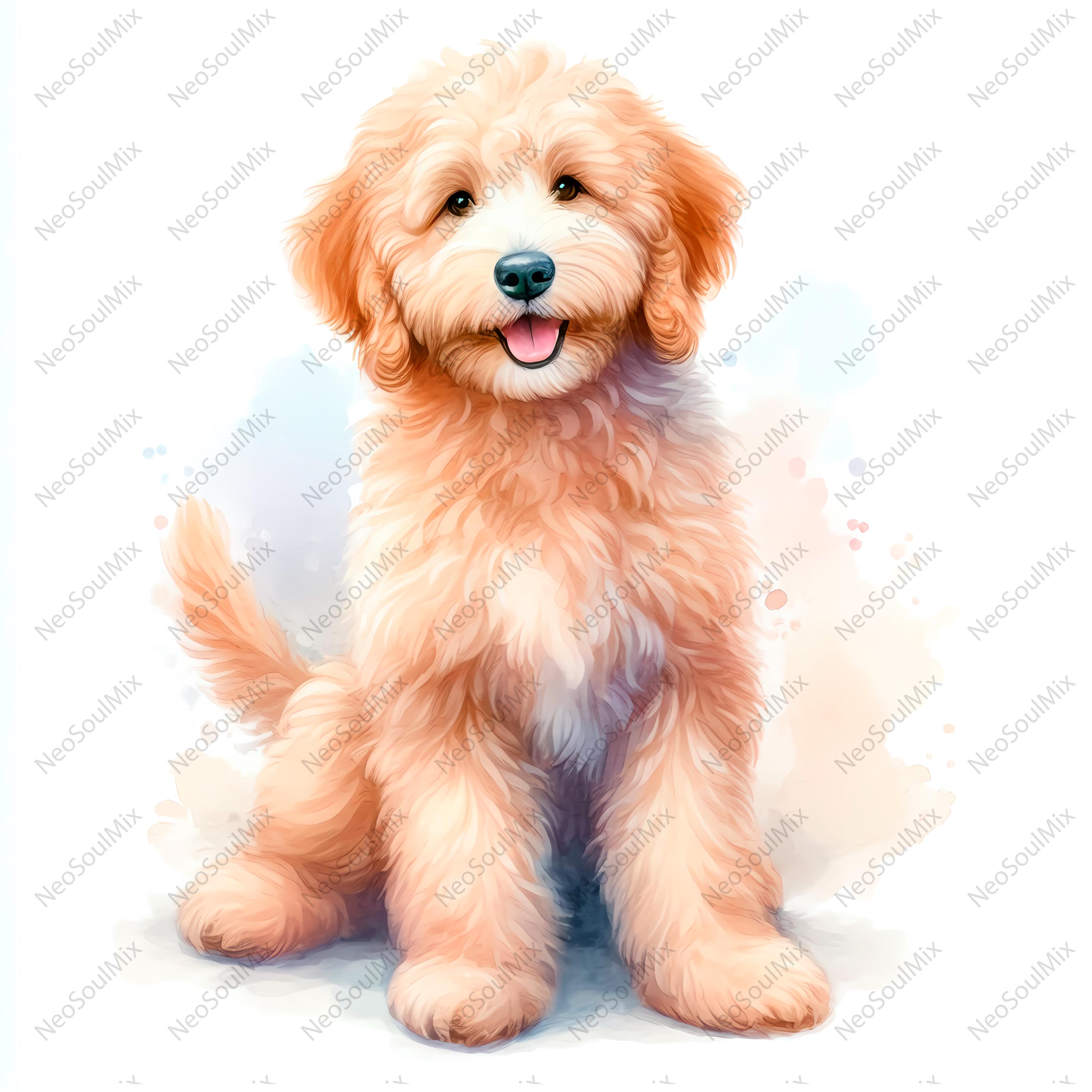 18 Goldendoodle Clipart | High Quality Jpgs | Digital Planner Art ...
