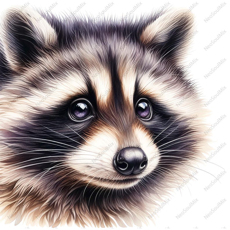 20 Cute Raccoons Clipart | Watercolor Autumn Raccoon | High Quality ...