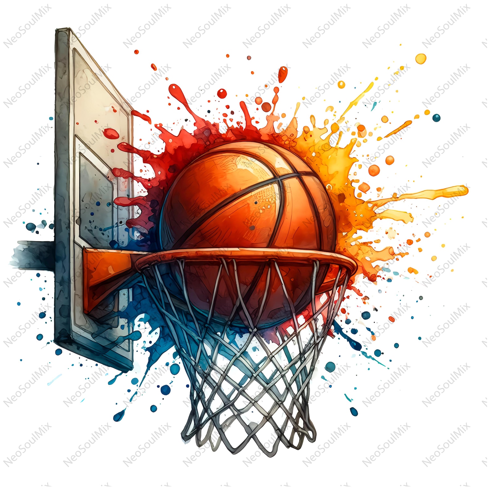 24 Watercolor Basketball Clipart | Sports Basketball | Printable ...