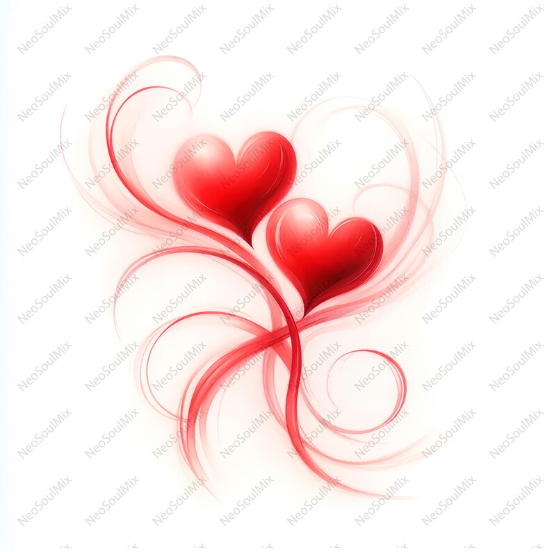 22 Cute Heart Clipart | Valentine’s Day Designs | Digital Watercolor ...