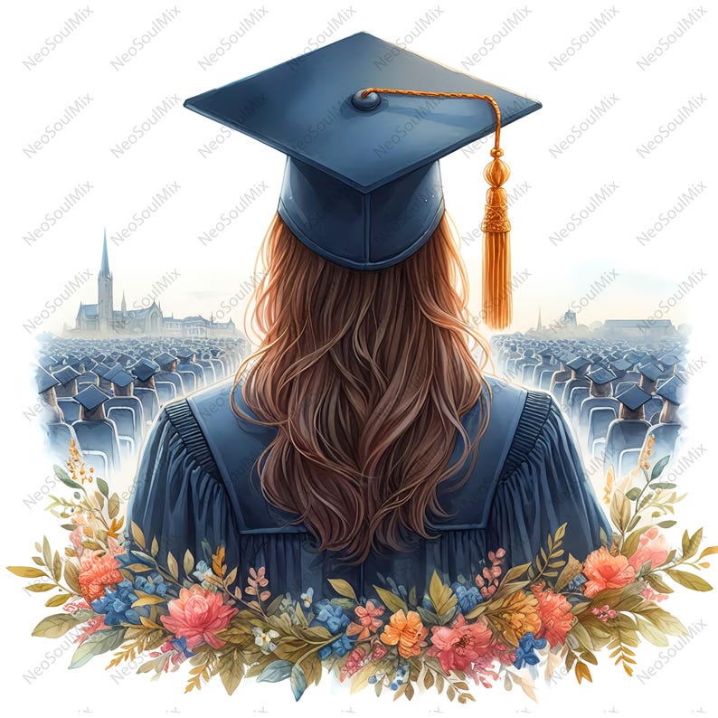 25 Girl Graduation Clipart | Student Grad Designs | High-quality JPG ...