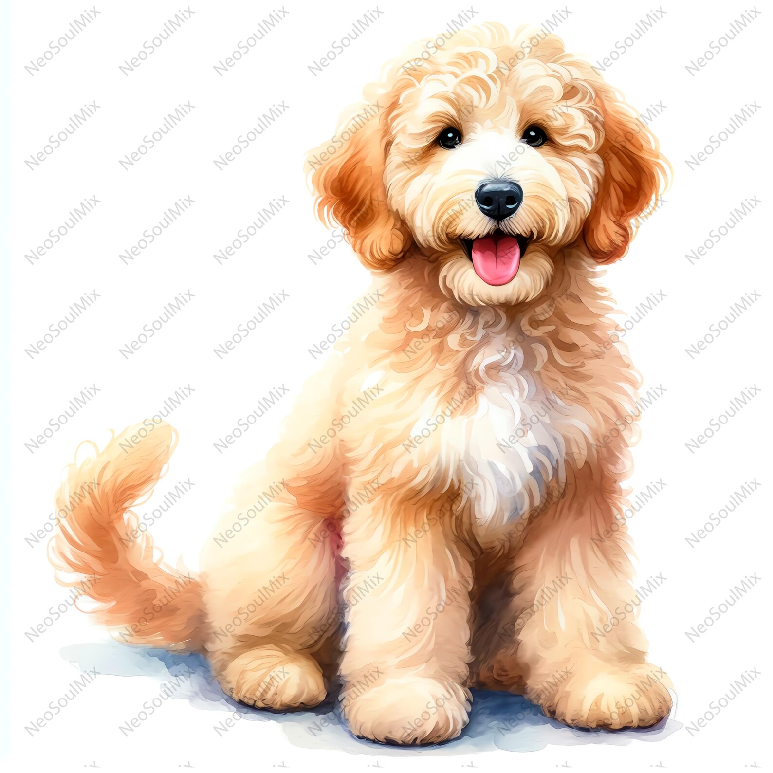 18 Goldendoodle Clipart | High Quality Jpgs | Digital Planner Art ...