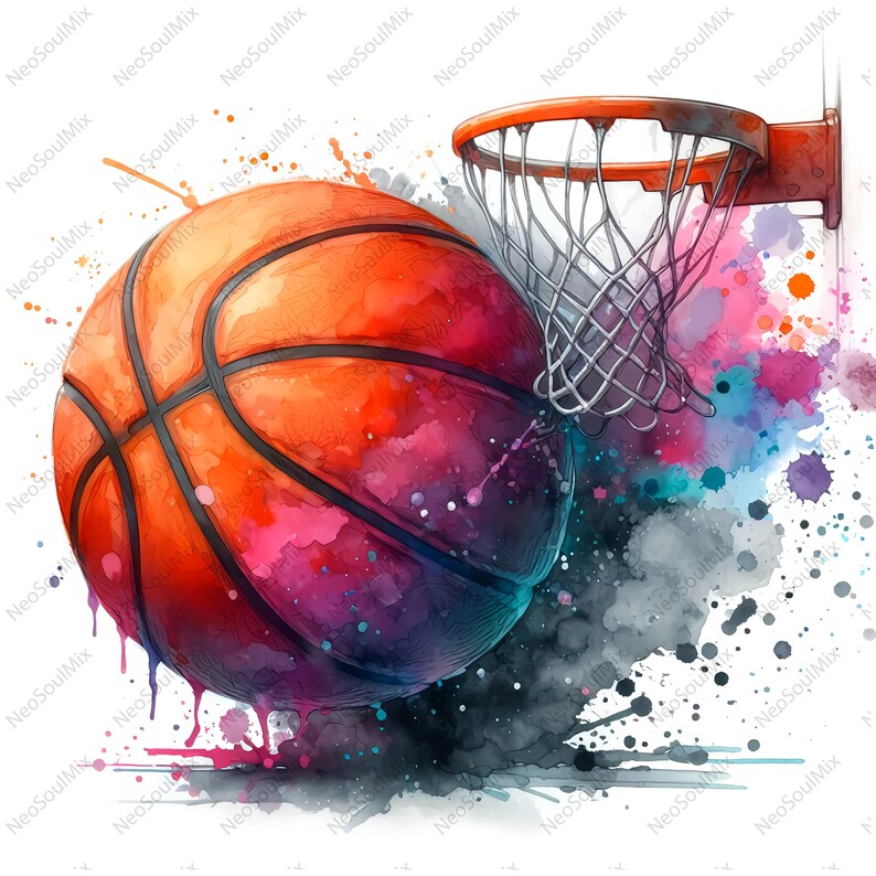 24 Watercolor Basketball Clipart | Sports Basketball | Printable ...