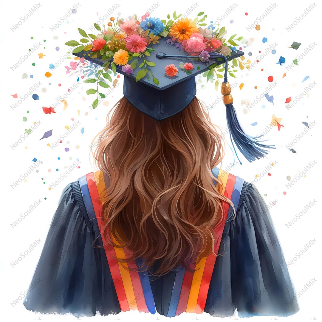 25 Girl Graduation Clipart | Student Grad Designs | High-quality JPG ...