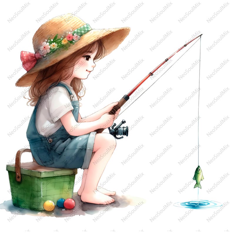 26 Kid Fishing Clipart | Boy With Fishing Rod Clipart | Printable ...