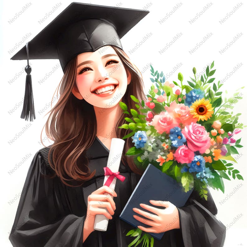 23 Girl Graduation Clipart | Student Grad Designs | High-quality JPG ...