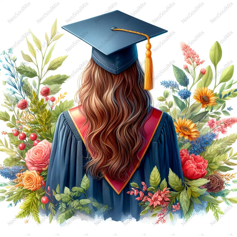 25 Girl Graduation Clipart | Student Grad Designs | High-quality JPG ...