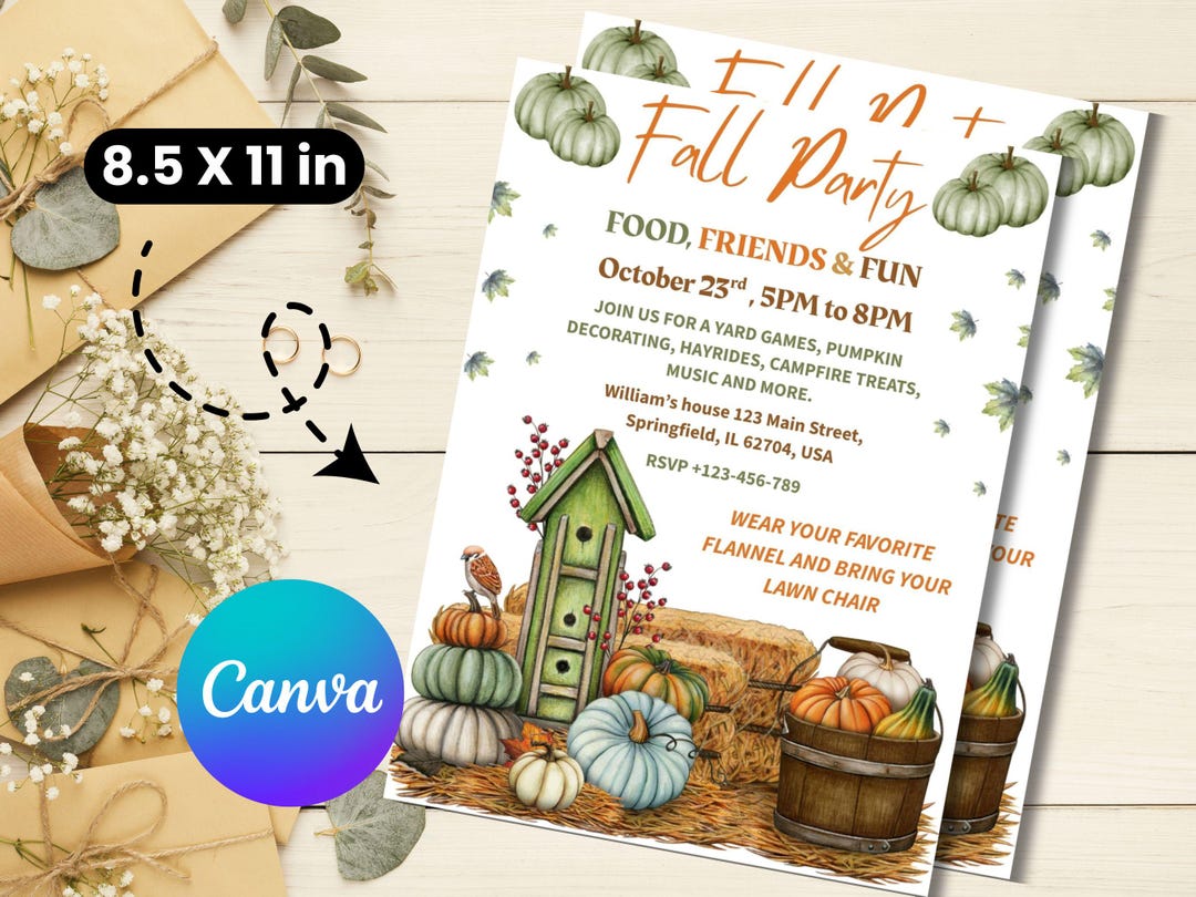 Editable Fall Harvest Festival Flyer, School Church Community Halloween ...