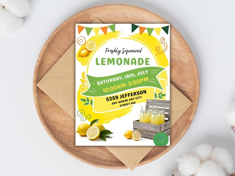 Editable Lemonade Stand Signage Template | Lemonade Stand Poster ...