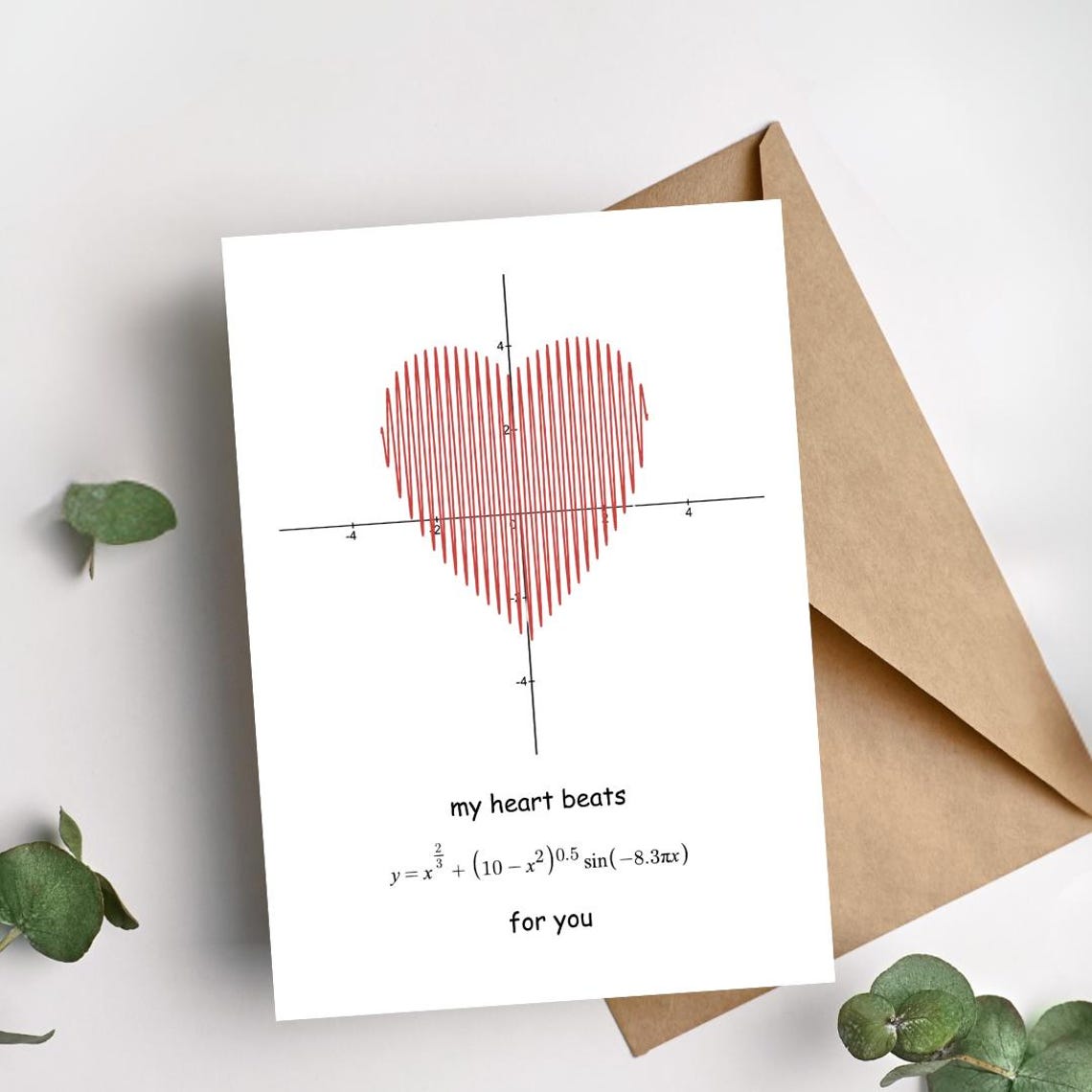 Card for Math Lover, Math Teacher, Cute Math Greeting Card, Mathematics ...