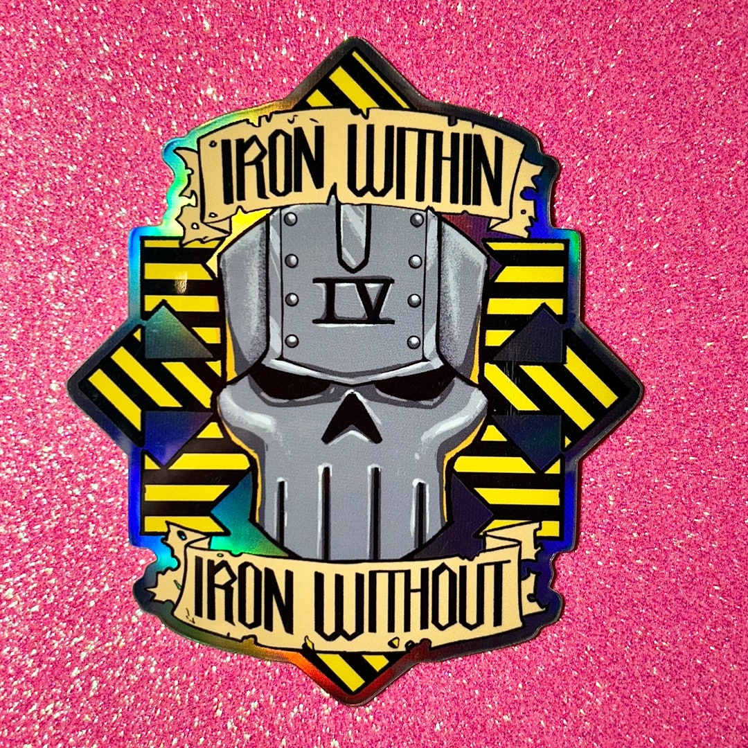 Iron Within Holographic Sticker - Etsy