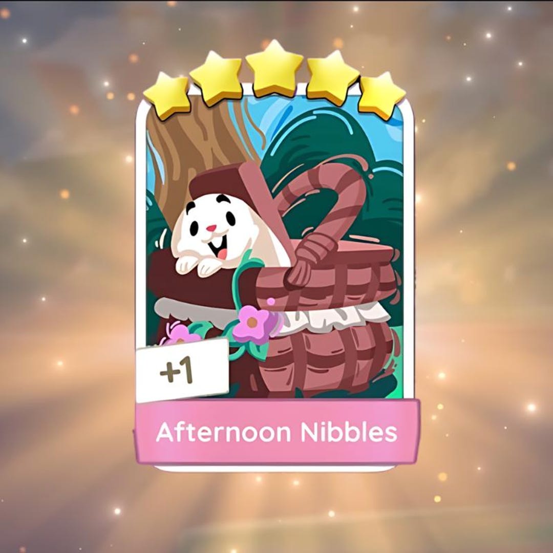 Afternoon Nibbles - Set 22-5 - Monopoly Go 5 Star Sticker - Fast ...