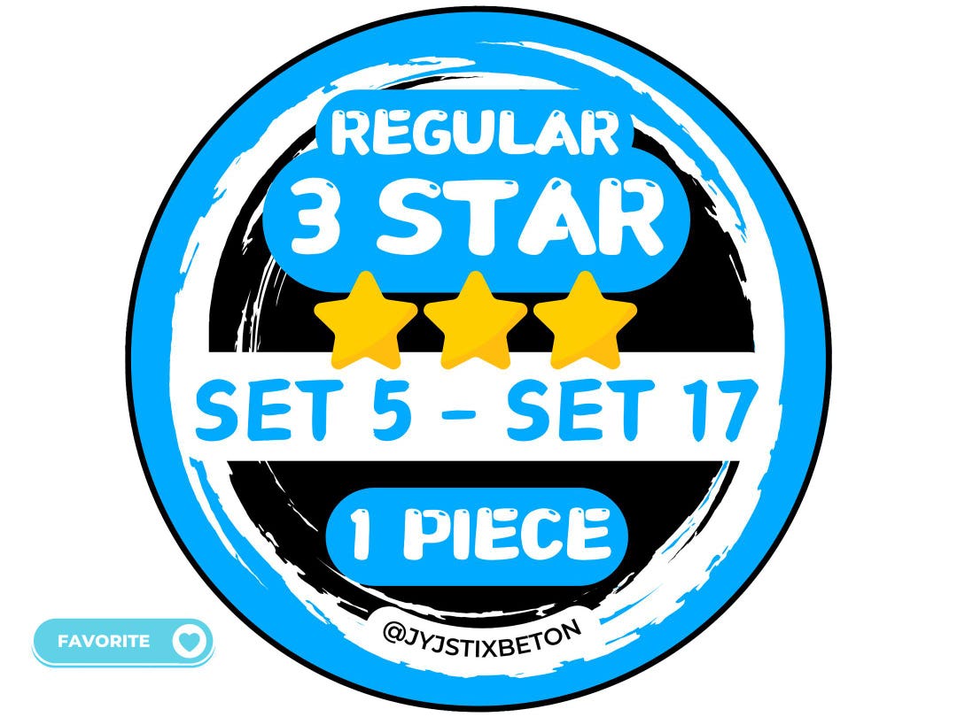 Mogo 3 Star Stickers 1 Pcs Complete Set 5 to 17 - Movie Night - Etsy