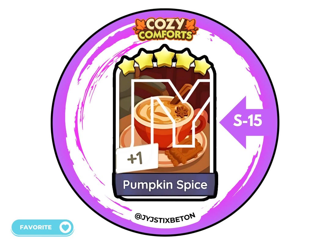 Pumpkin Spice | Monopoly Go 5 Star Sticker | Digital Download - Etsy